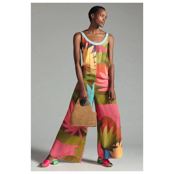 FARM Rio | Pants & Jumpsuits | Farm Rio Multicolor Tropical Jumpsuit ...